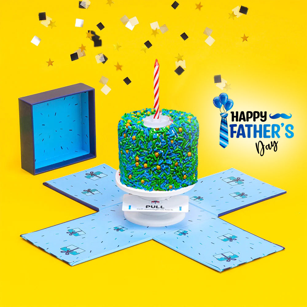 4" Happy Birthday Rainbow Confetti Surprise Cake®